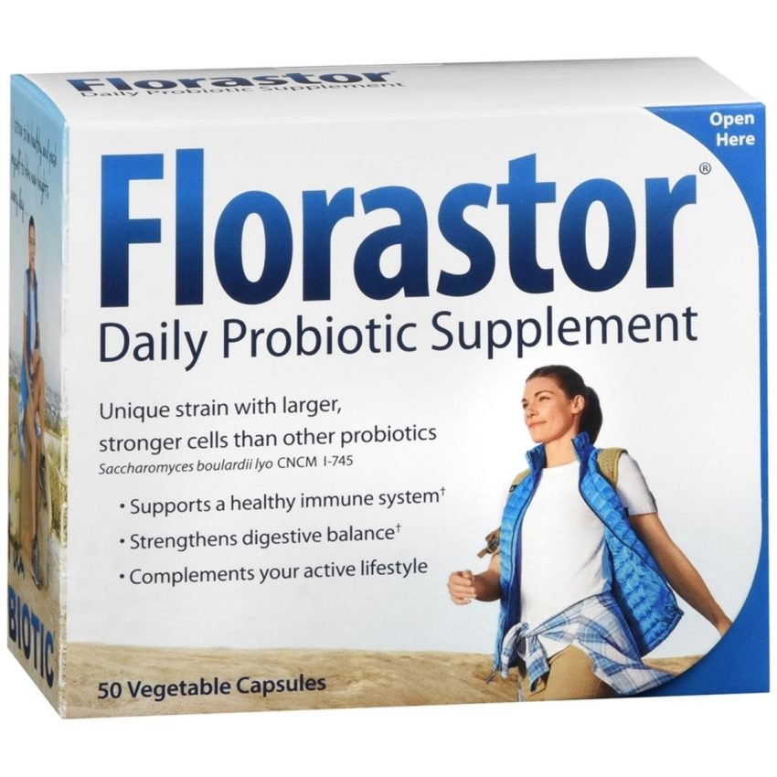 Florastor Daily Probiotic Supplement Vegetable Capsules – 50 CP ...