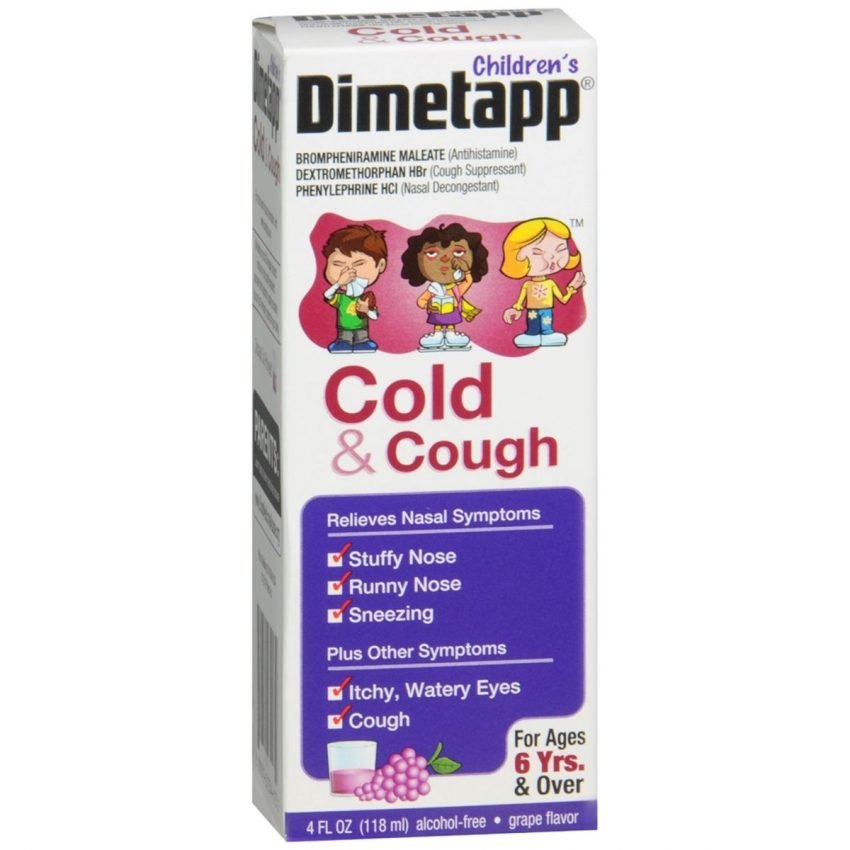 Dimetapp Children’s Cold & Cough Liquid Grape Flavor – 4 OZ – Medcare ...