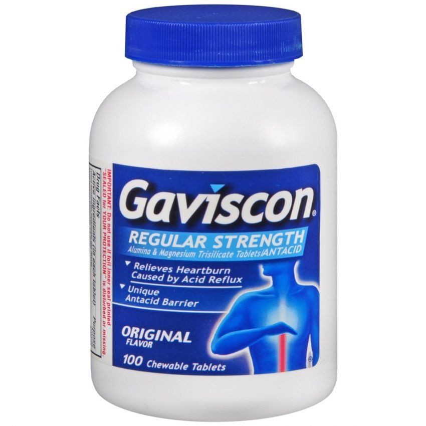 Gaviscon Antacid Chewable Tablets Regular Strength Original Flavor ...