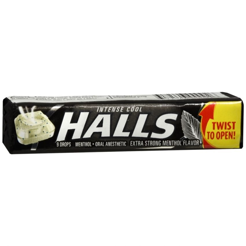 HALLS MENTHO LYPTUS COUGH DROPS EXTRA STRONG SUGAR FREE24X9 PC ...